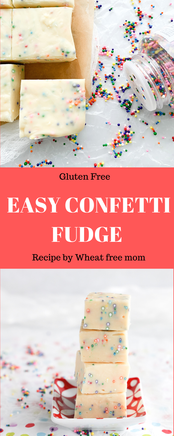 Gluten-Free Easy Confetti Fudge | Wheat Free Mom